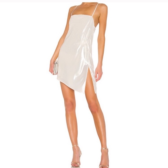 Michelle Mason | Dresses | Nwt Michelle Mason Soft White Shimmery Mini ...